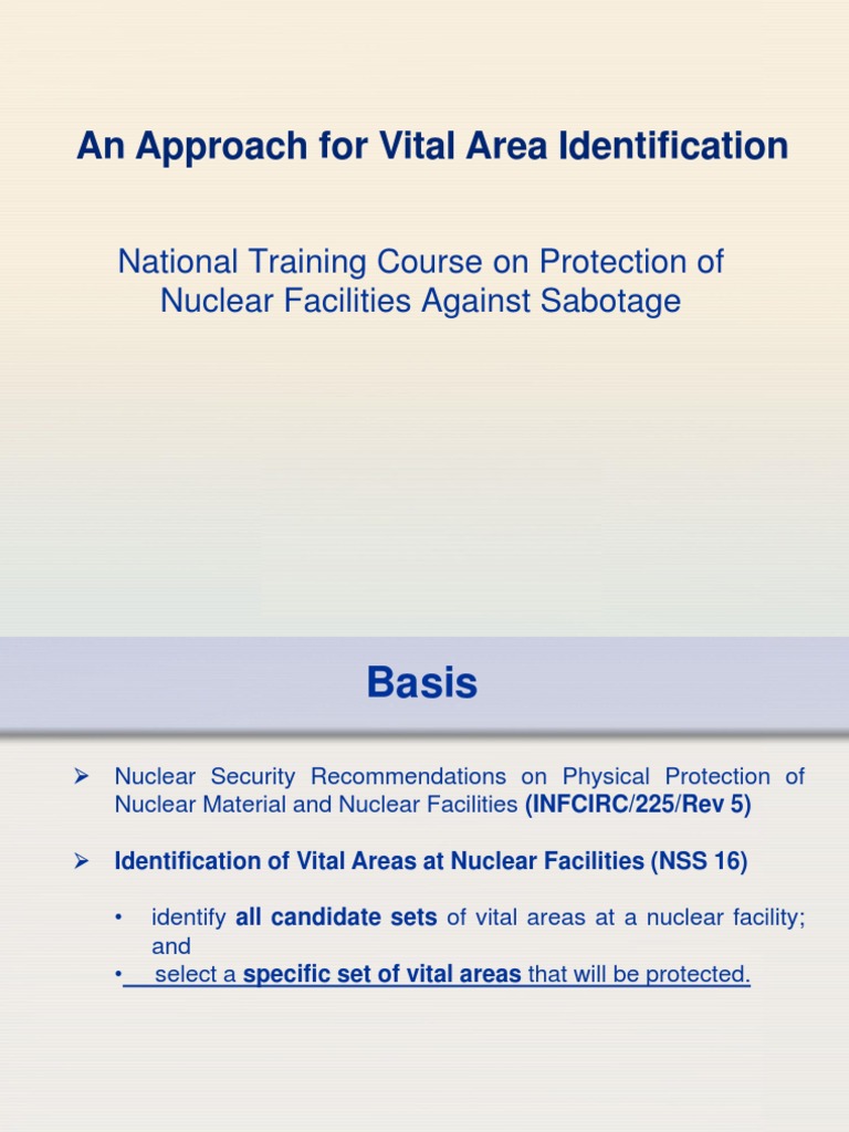 Vital Area Identification Approach | PDF | International Atomic Energy ...