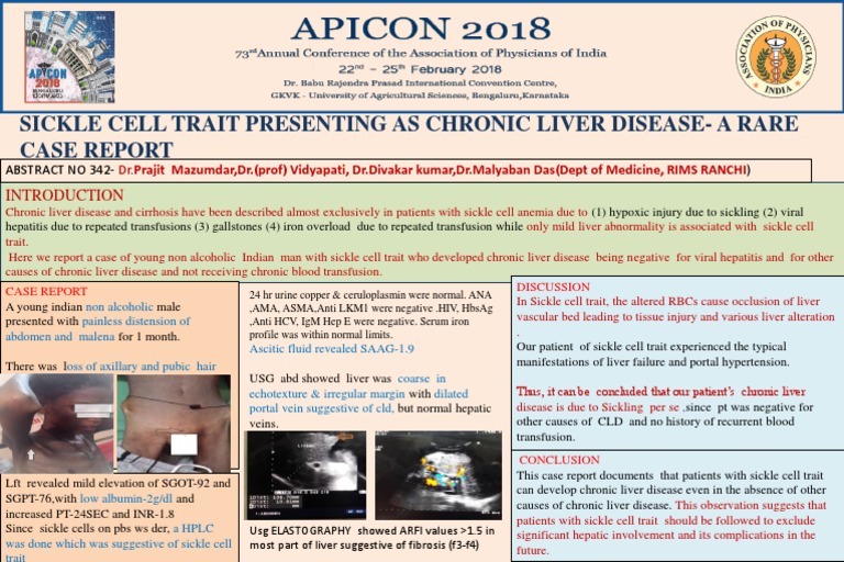 Sickle Cell Trait Presenting As Chronic Liver Disease-A Rare Case ...