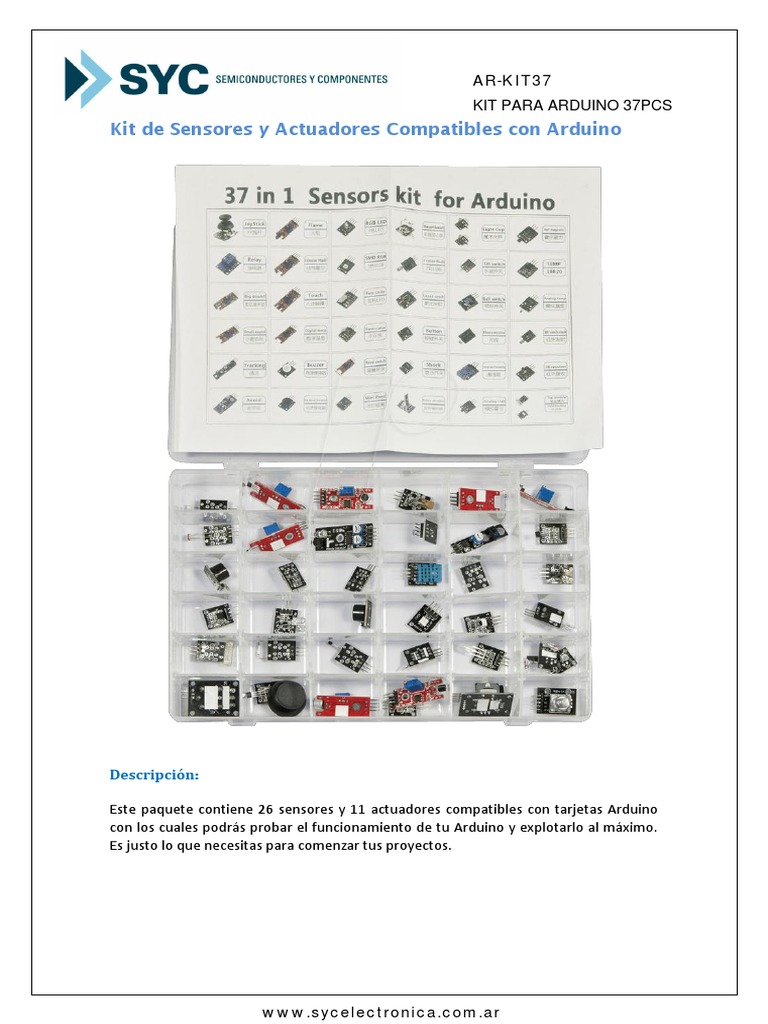 Kit Arduino 37 Sensores | PDF | Diodo emisor de luz | Modelo de color Rgb