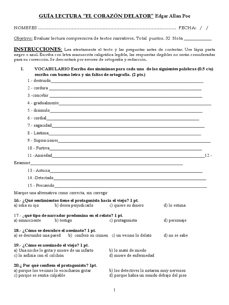 Prueba Corazon Delator