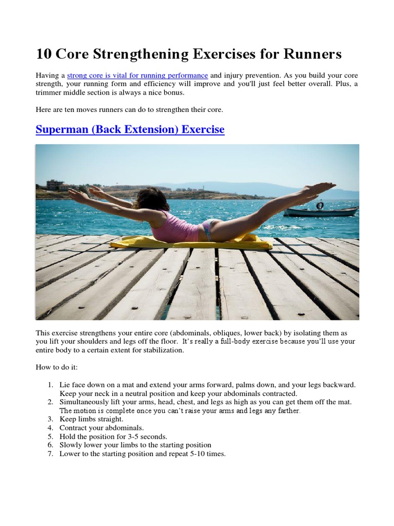 10 Core Strengthening Exercises For Runners | PDF | Musculoskeletal ...