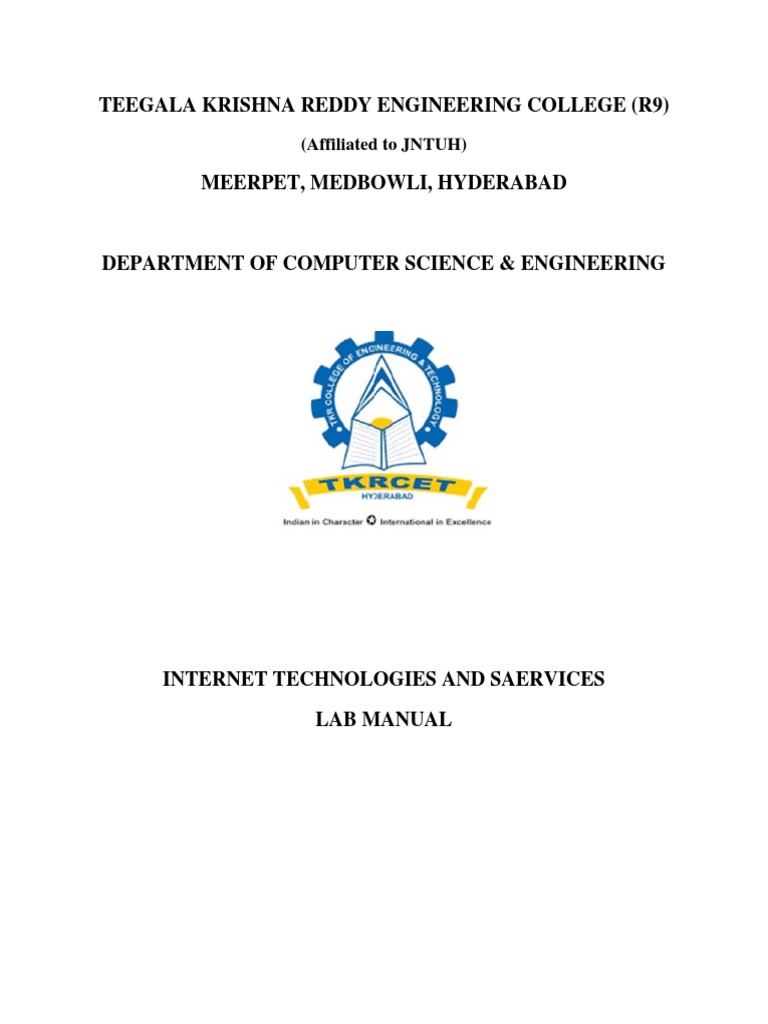 Internet Technologies Lab Manual | PDF | Xhtml | Http Cookie