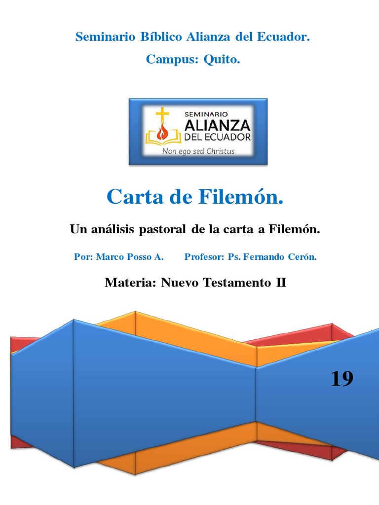 Exposición Sobre El Libro de Filemón. | PDF | Pablo el apóstol ...
