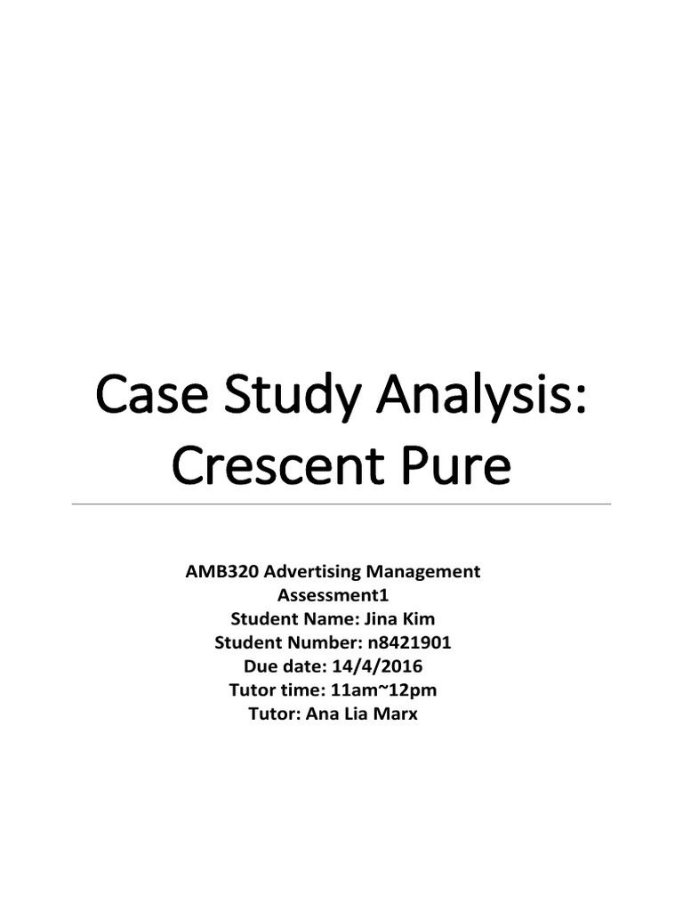 Case Study Analysis | PDF | Target Audience | Drink