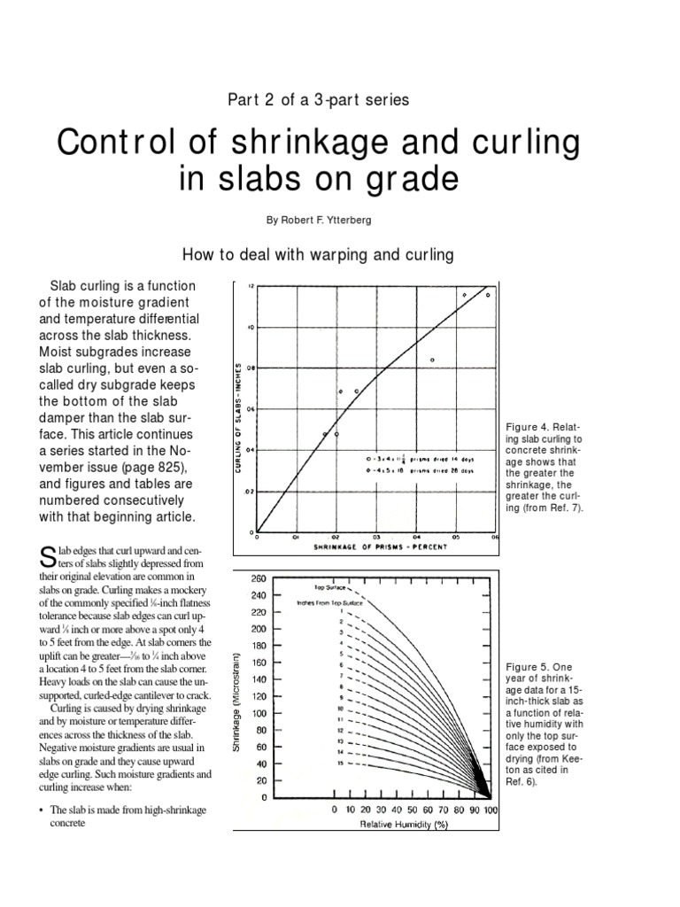 Control of Shrinkage and Curling in Slabs On Grade - tcm45-342502 | PDF ...