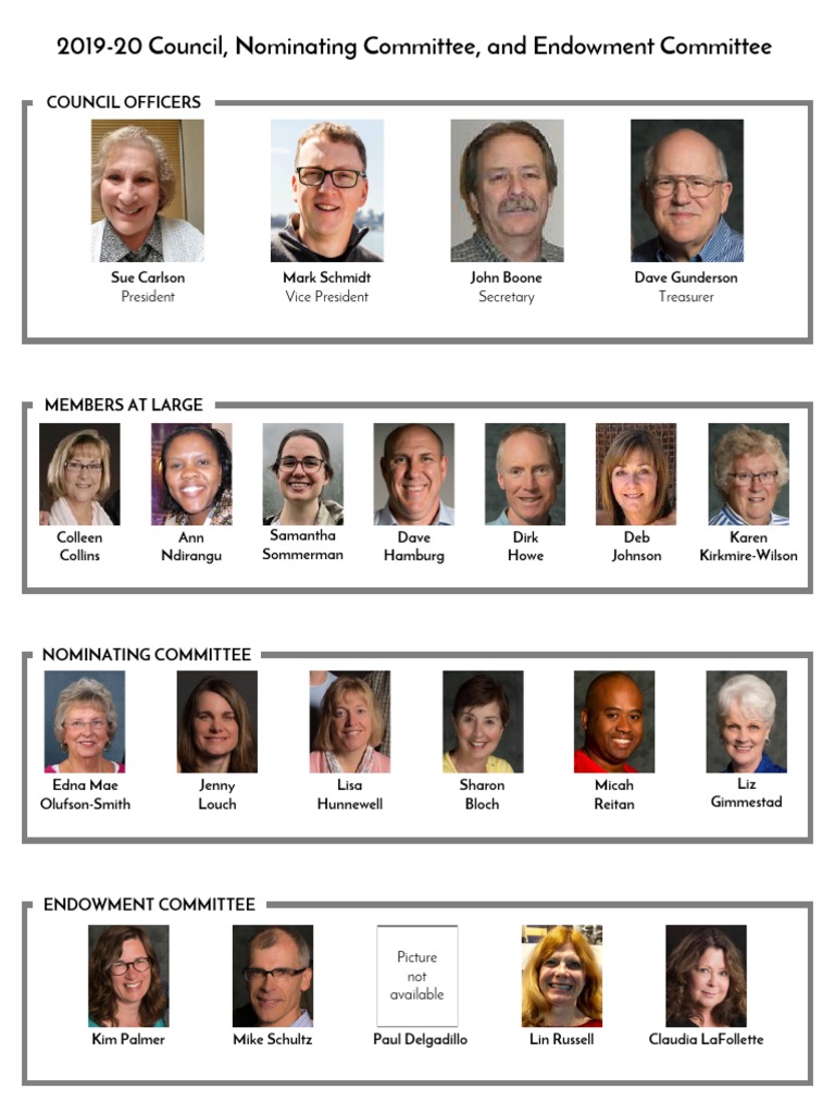 2019-20 Council and Committee Members List | PDF