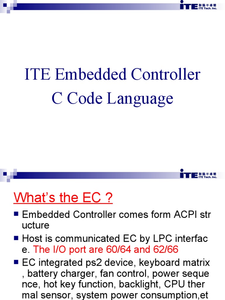 ITE EC C Code Language | PDF | Bios | Ibm Pc Compatibles
