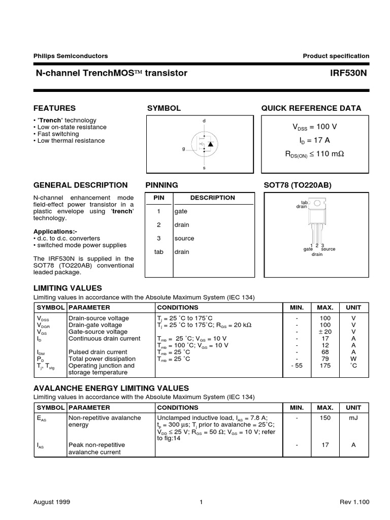 Data Sheet | PDF | Field Effect Transistor | Transistor