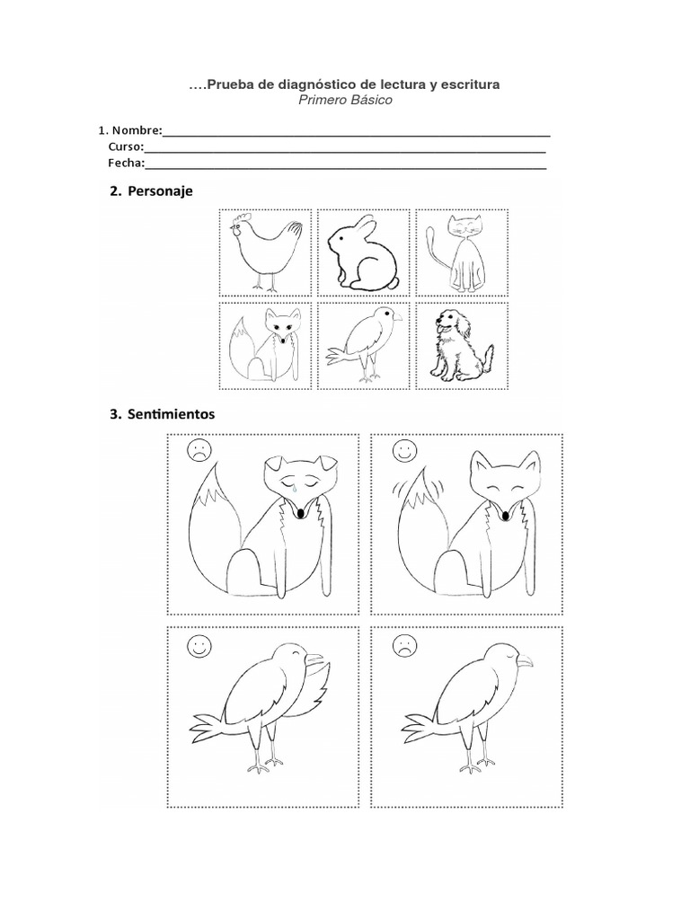 Prueba de Diagnóstico de Lectura y Escritura | PDF | Crecimiento ...