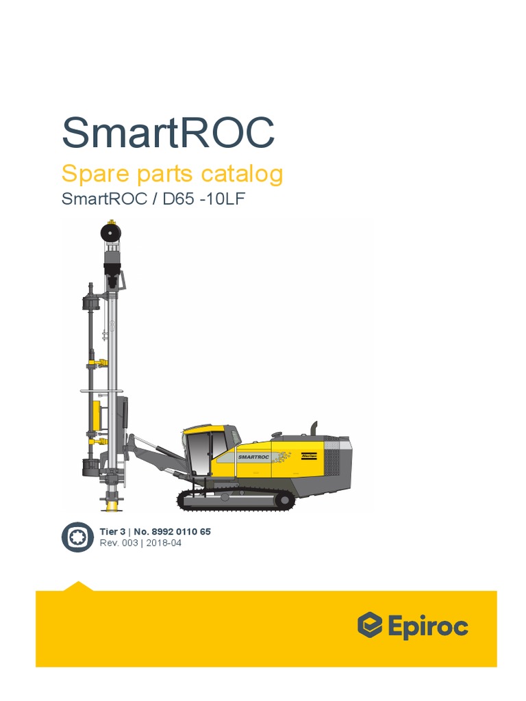 Manual de Partes Smart Roc D65 - 2018 | PDF | Filtración | Herramientas