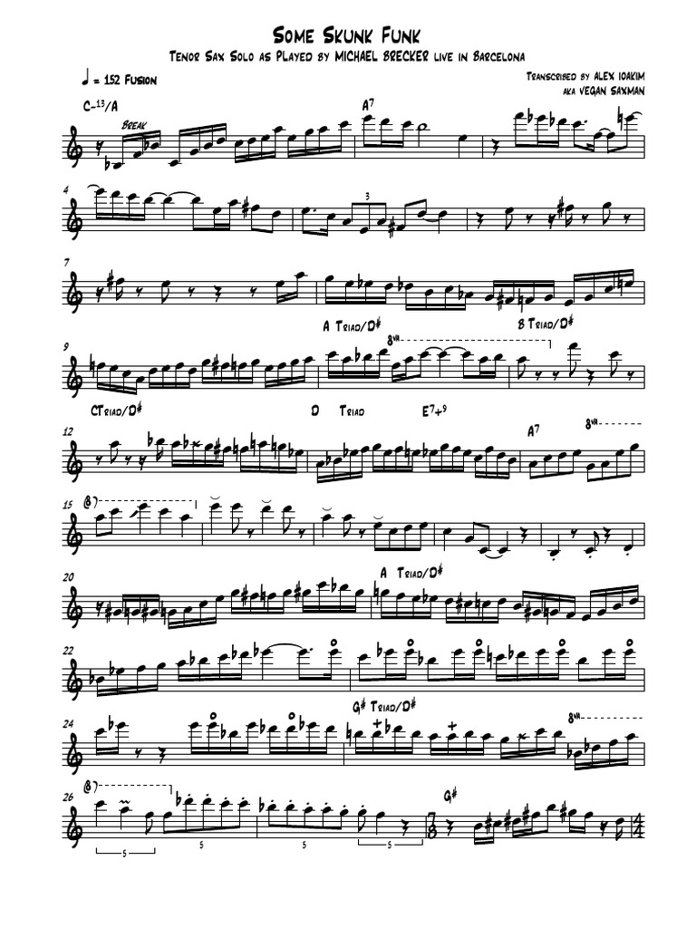 Brecker Skunk Funk | PDF | Des sports