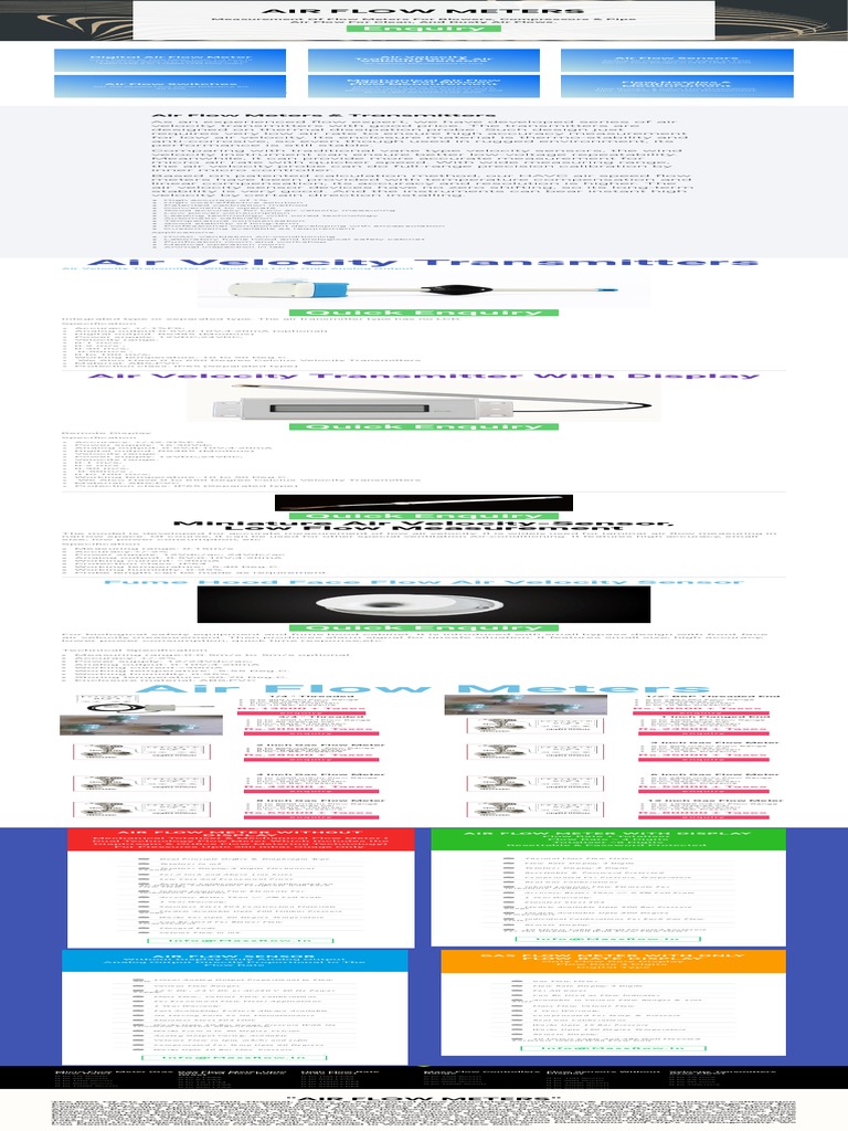 Air Flow Meters & Transmitters | PDF | Flow Measurement | Calibration
