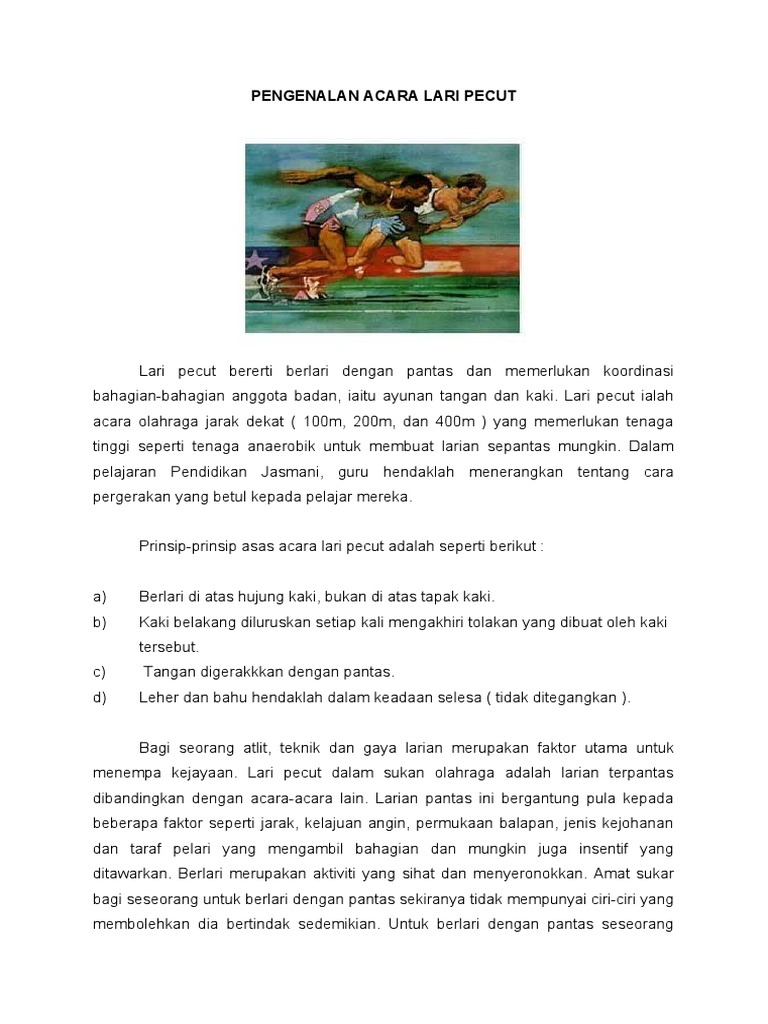 Acara Lari Pecut | PDF