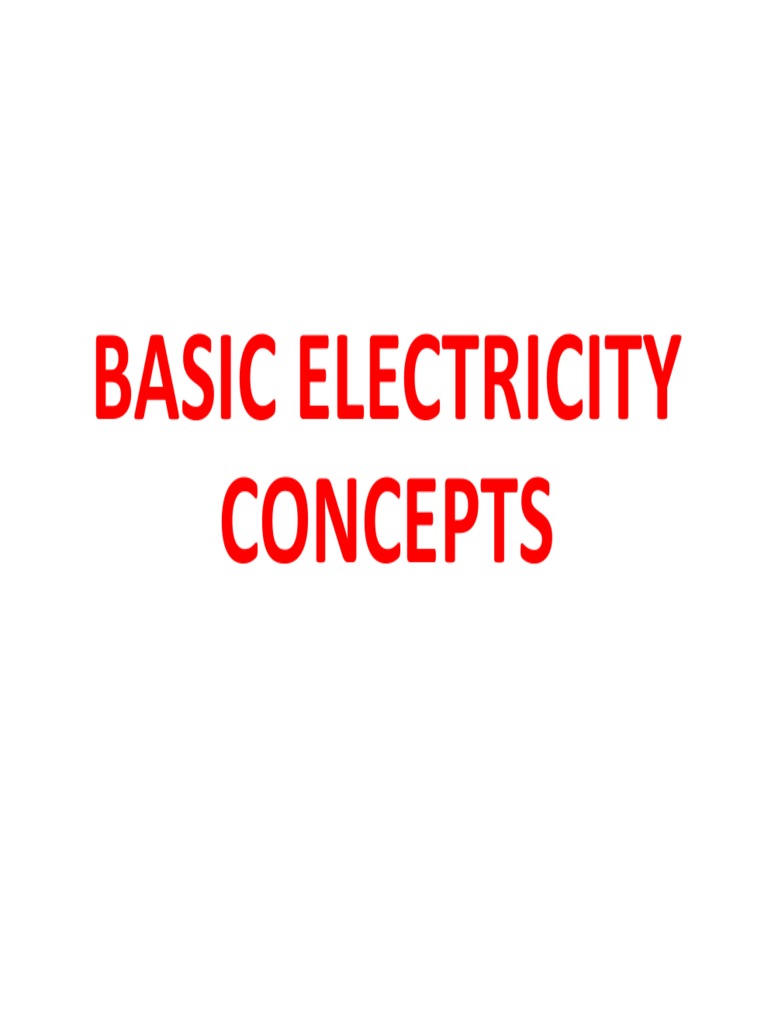 Basic Electricity Concepts Explained | PDF | Technology & Engineering