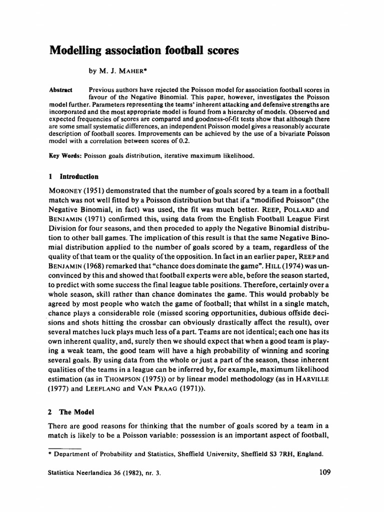 Assessing the Accuracy of Poisson Models for Predicting Association ...