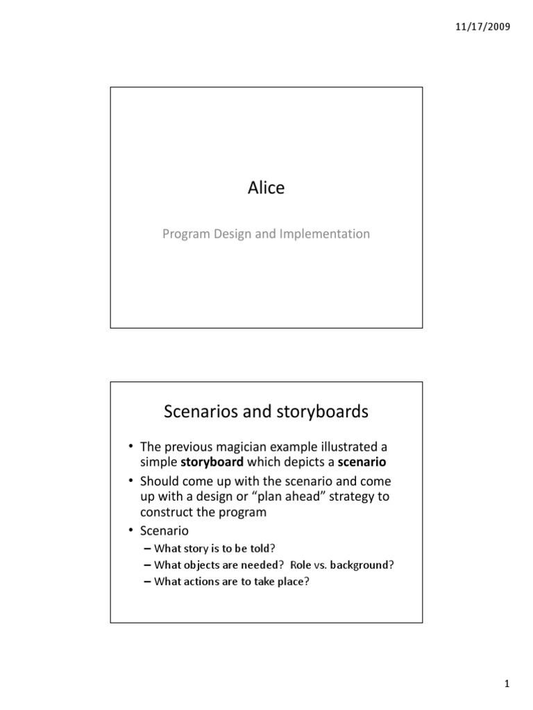 Alice: Program Design and Implementation | PDF