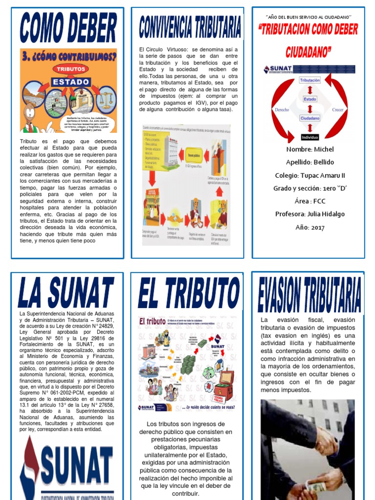 Triptico de Tributacion Como Deber Ciudadano 13072017 | PDF ...