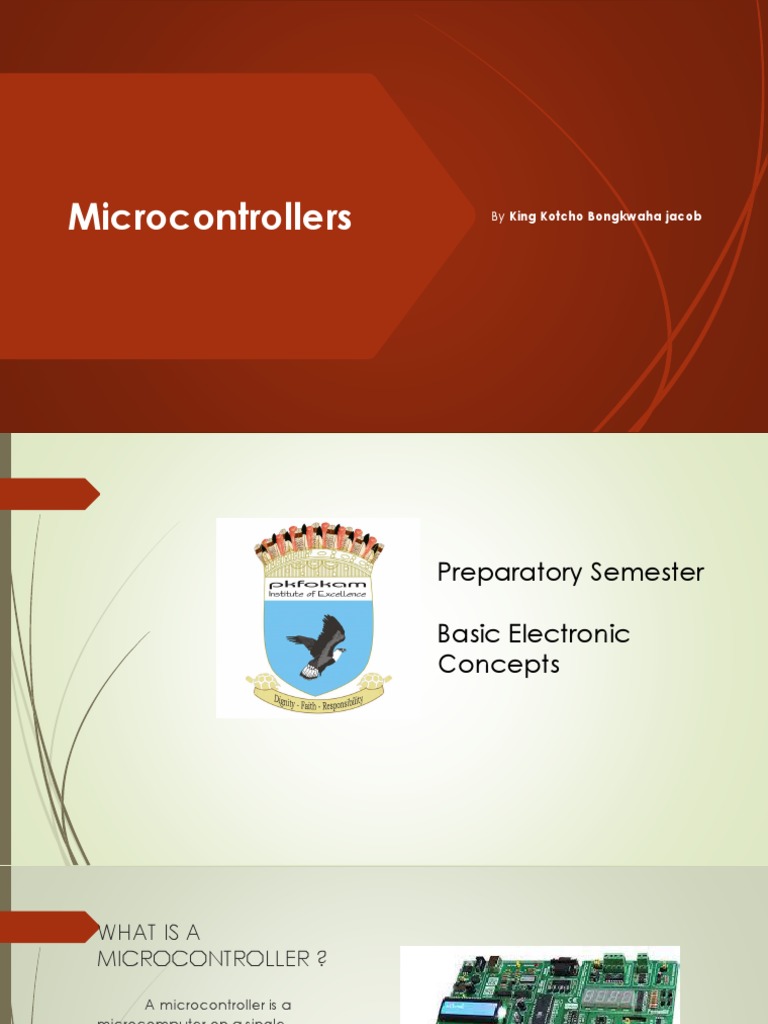Microcontrollers: by King Kotcho Bongkwaha Jacob | PDF | Microcontroller | Classes Of Computers