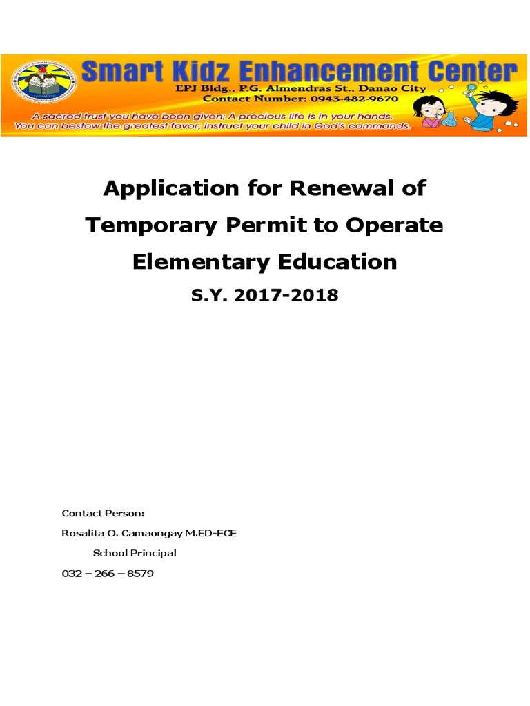 FRONT - Application For Renewal | PDF