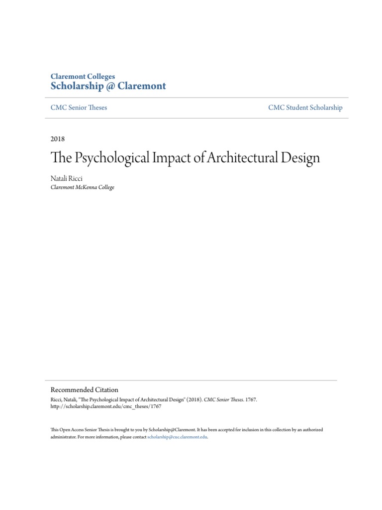 The Psychological Impact of Architectural Design | PDF | Brainstem ...