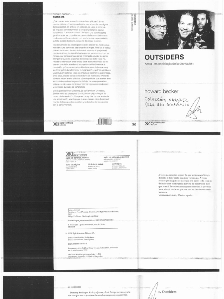 BECKER Outsiders p21 58 | PDF | Comportamiento | Desviación (sociología)