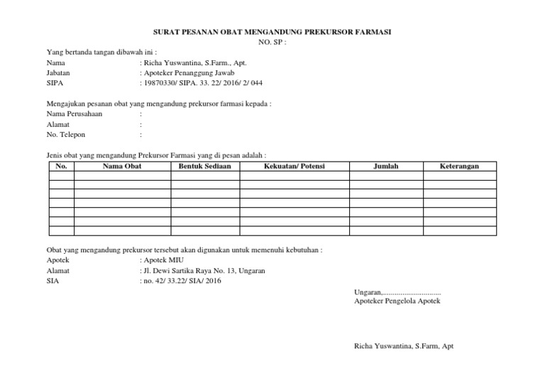 Contoh SP Prekursor | PDF