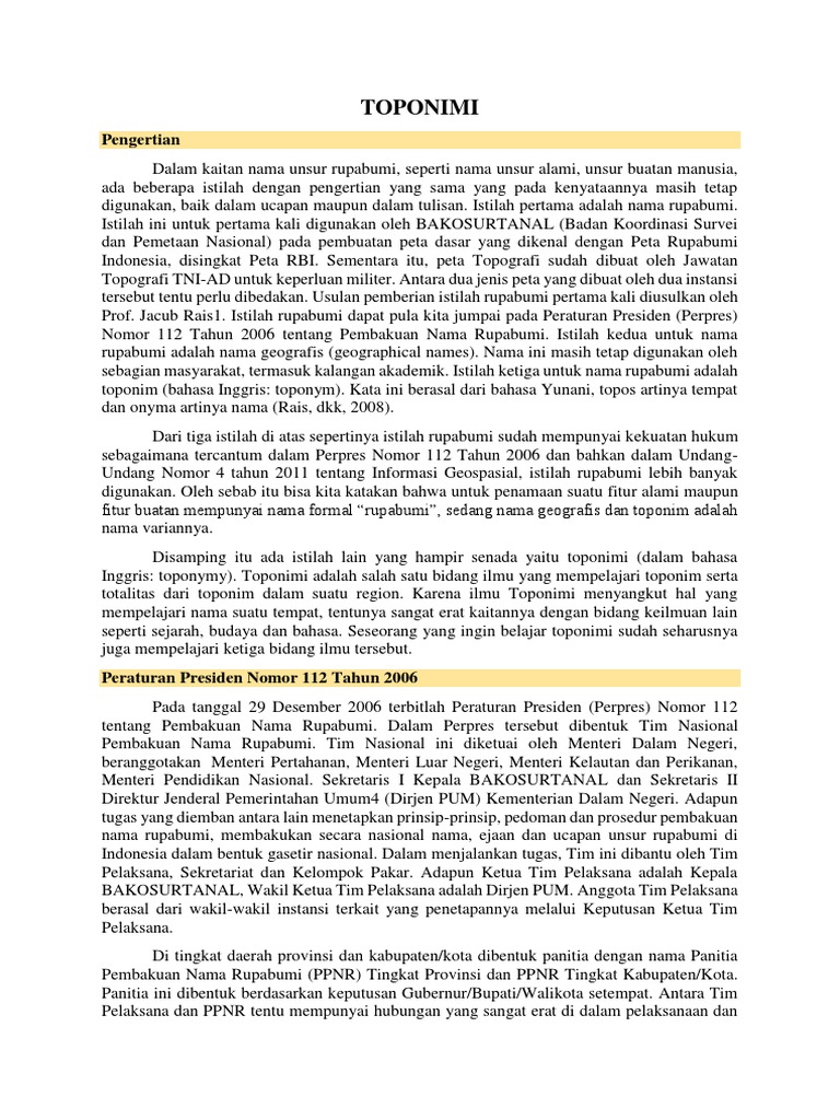 Modul Toponimi | PDF