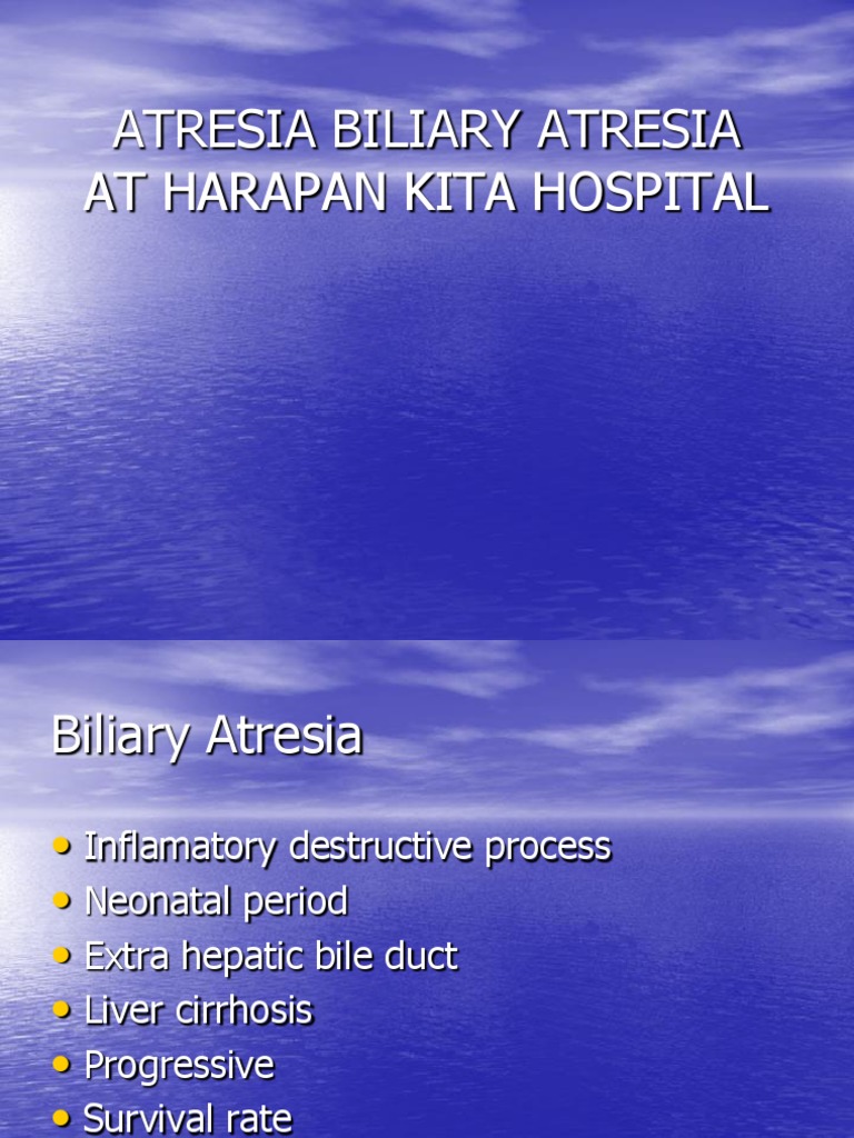 Atresia Biliary Atresia at Harapan Kita Hospital | PDF | Liver | Cirrhosis