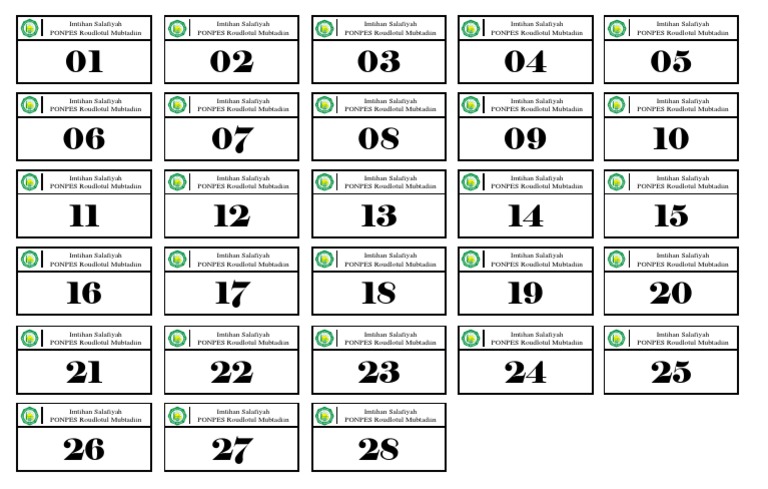 Nomor Meja Ujian | PDF