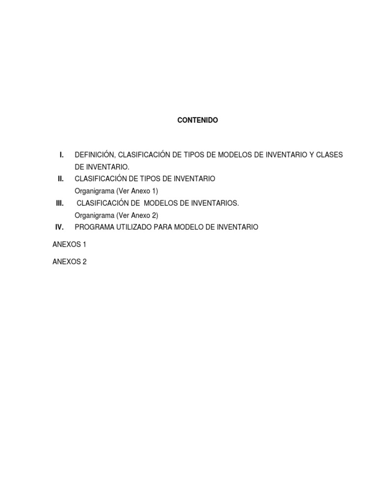 Modelo de Inventario | PDF | Inventario | Bienes