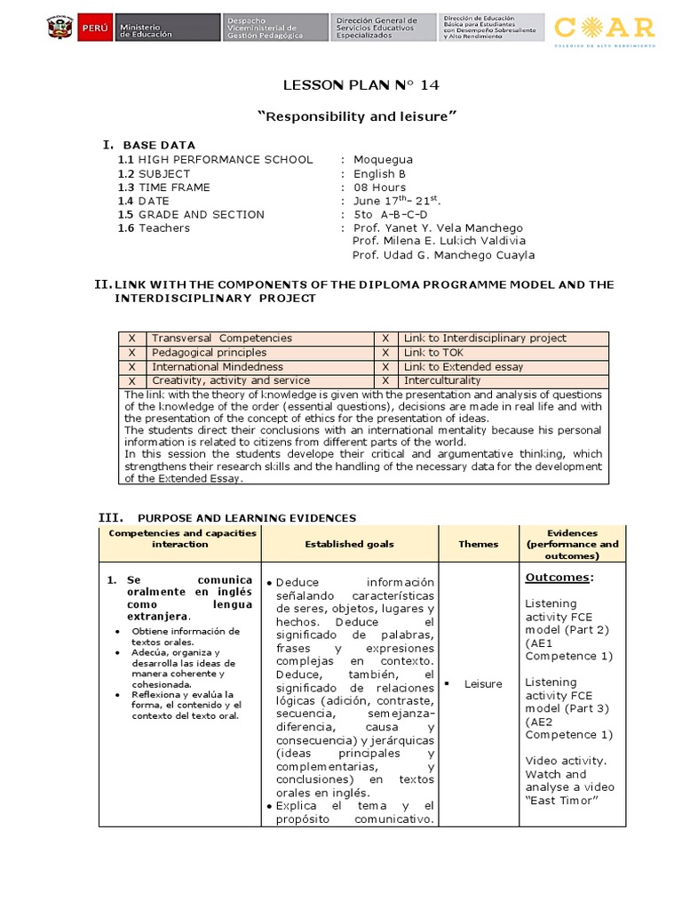 English B Lesson HL | Download Free PDF | Communication | Cognition