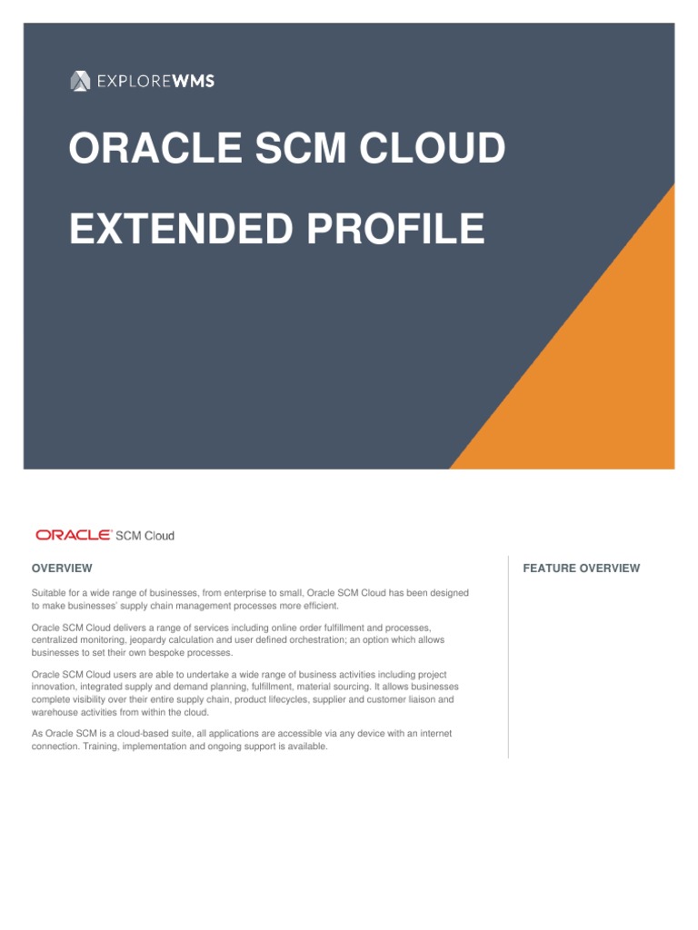 Oracle SCM Cloud | PDF