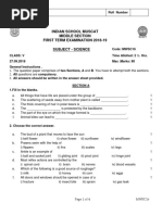 Class 4 Question Paper Science Set 1 | PDF | Water | Natural Environment