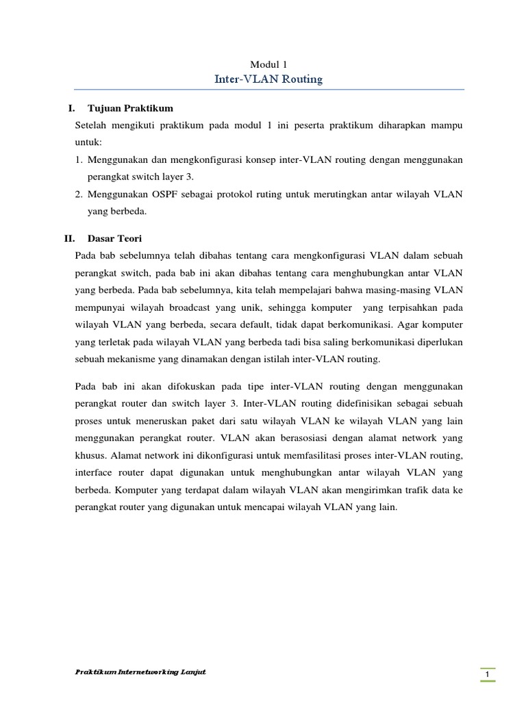 Modul Praktikum Internetworking 2 Itt | PDF | Komputer
