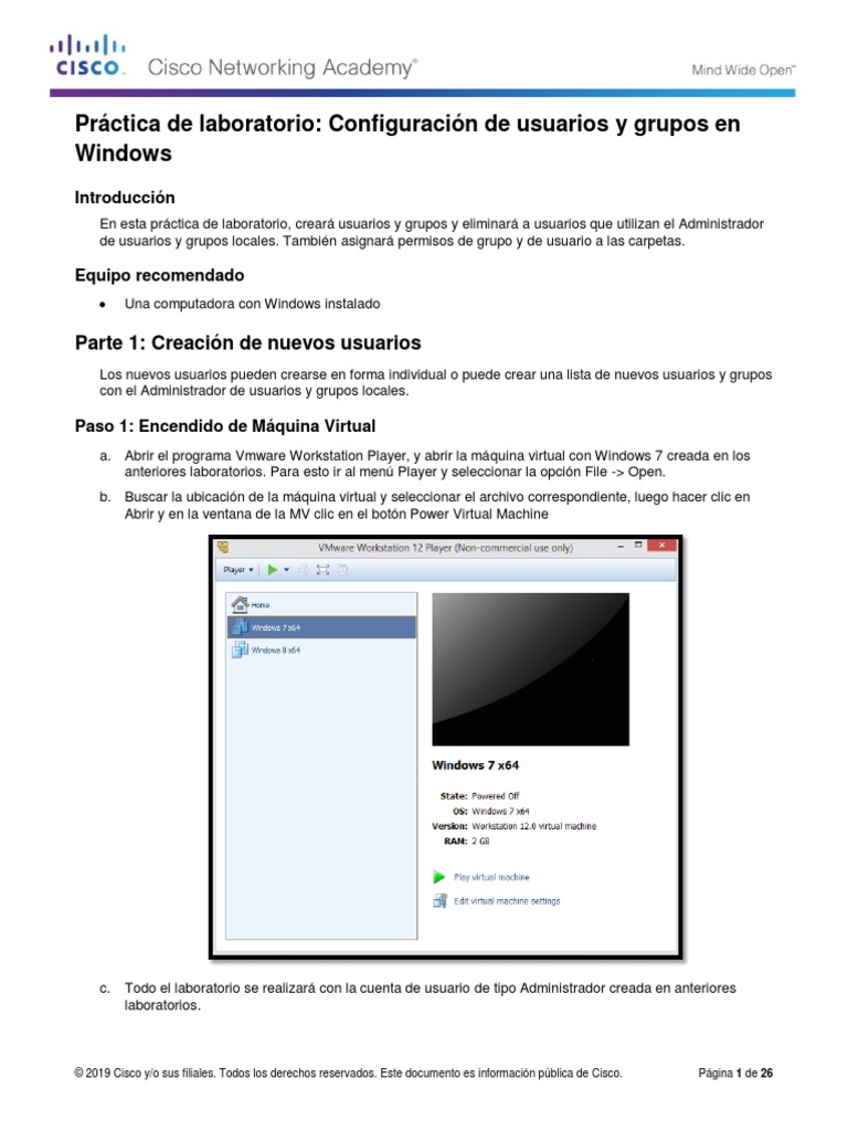 12.3.1.9 Lab - Configure Users and Groups in Windows | PDF | Point and Click | Archivo de ...
