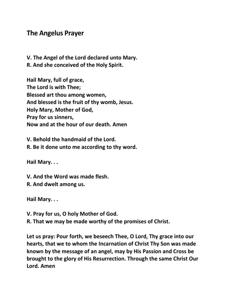 The Angelus Prayer | PDF