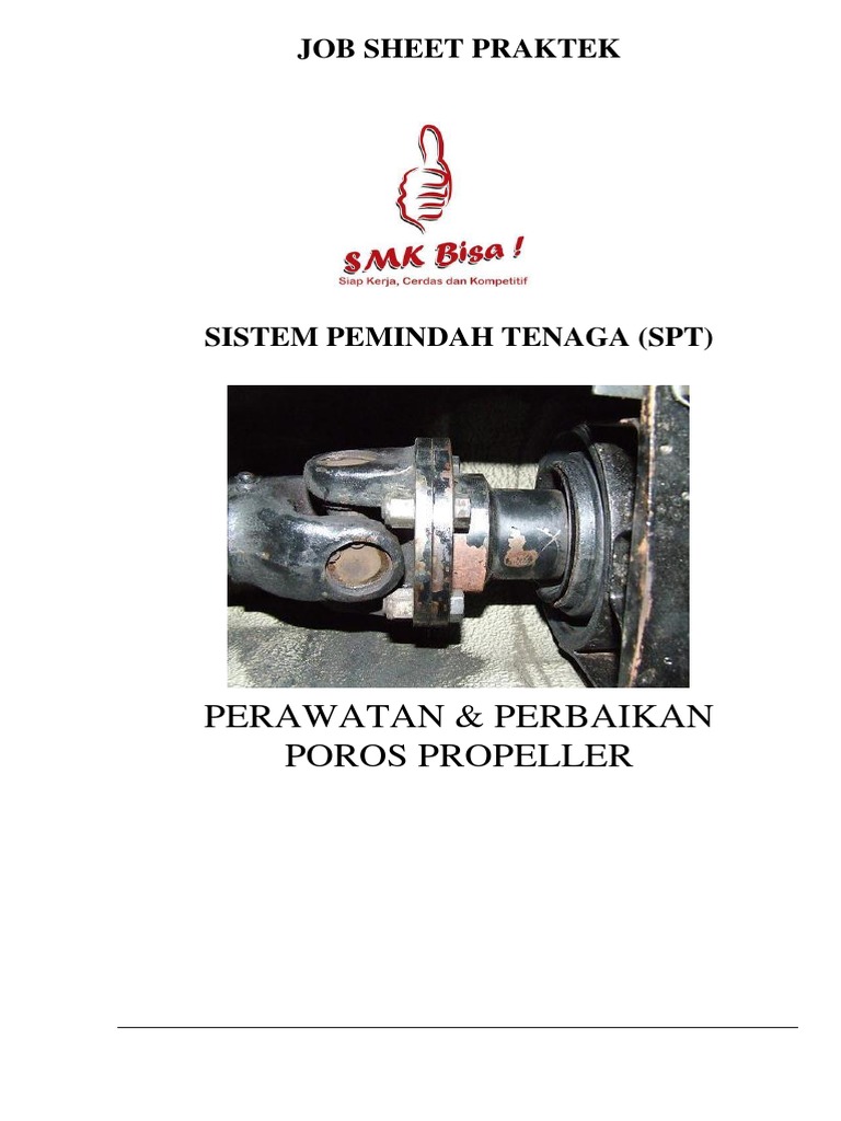 Job Sheet Praktek Sistem Poros Propeler | PDF