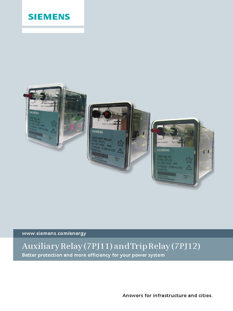 Siemens Trip Relay | Download Free PDF | Relay | Alternating Current