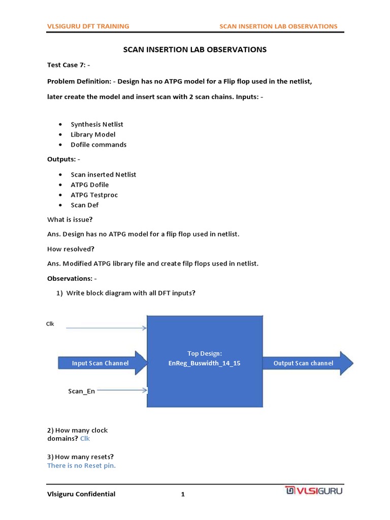 Scan Insertion Lab Observations | PDF