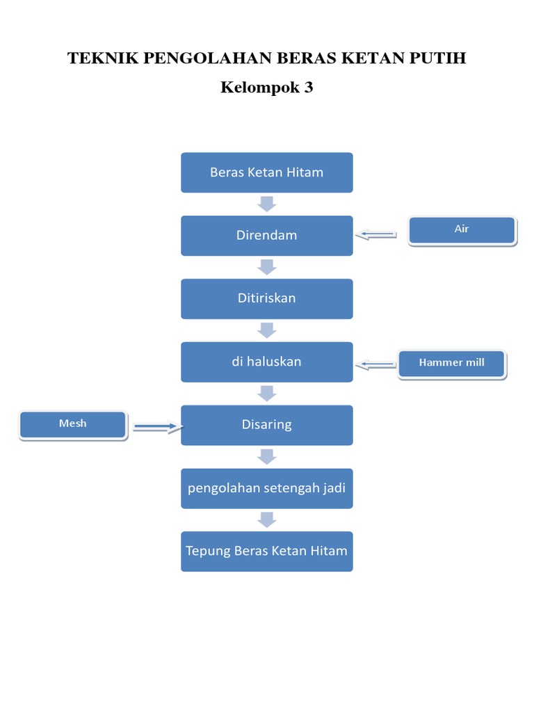 Teknik Pengolahan Beras Ketan Putih | PDF