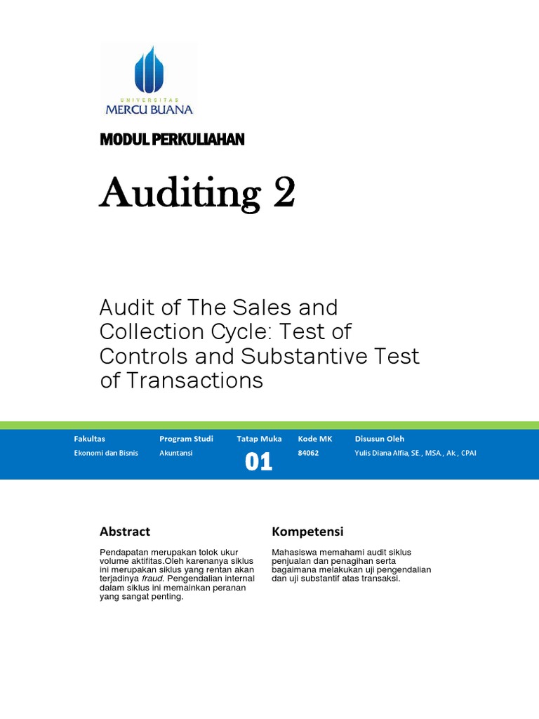 Modul Auditing II (TM1) | PDF