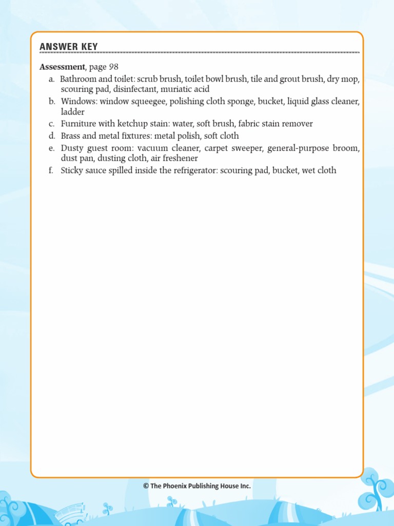Answer Key: © The Phoenix Publishing House Inc | PDF