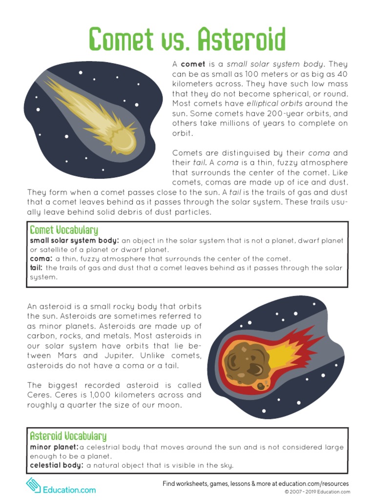 Comets and Asteroids | PDF | Comet | Asteroid