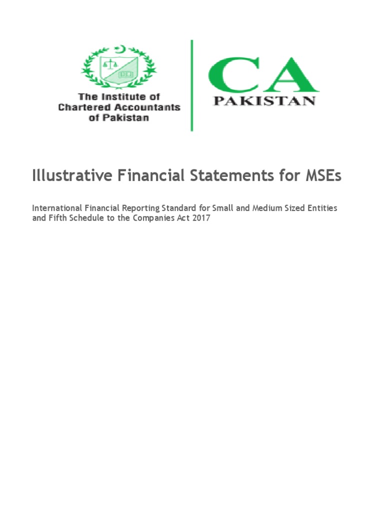 Illustrative Financial Statements For Medium Sized Companies, Pakistan ...