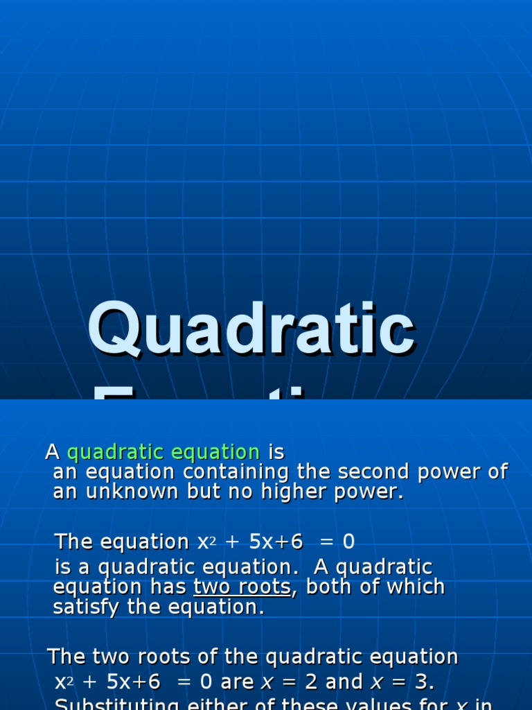Quadratic Equations | PDF | Quadratic Equation | Equations