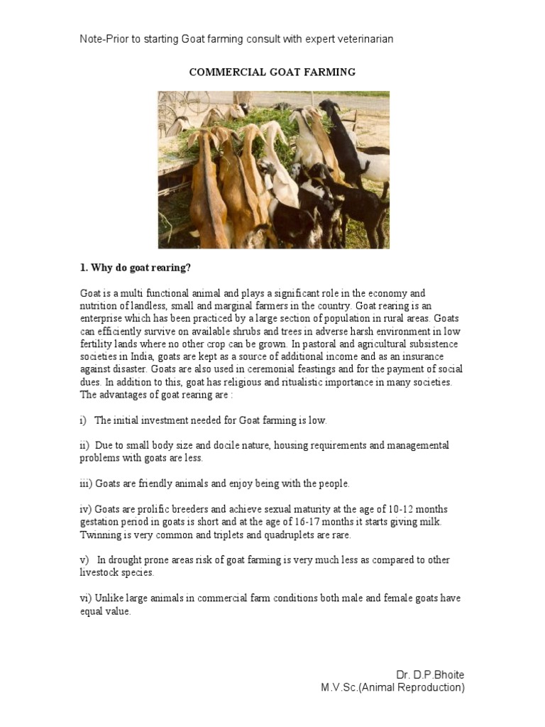 goat farming.pdf | Goat | Livestock | Free 30-day Trial | Scribd