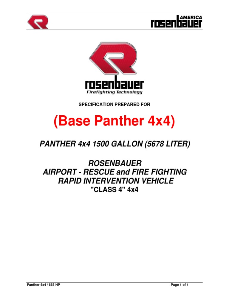 Base 4x4 Panther Specification PDF | PDF | Electrical Connector | Road ...