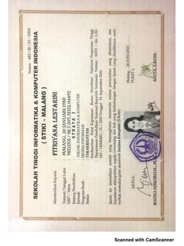 Ijazah S1 | PDF