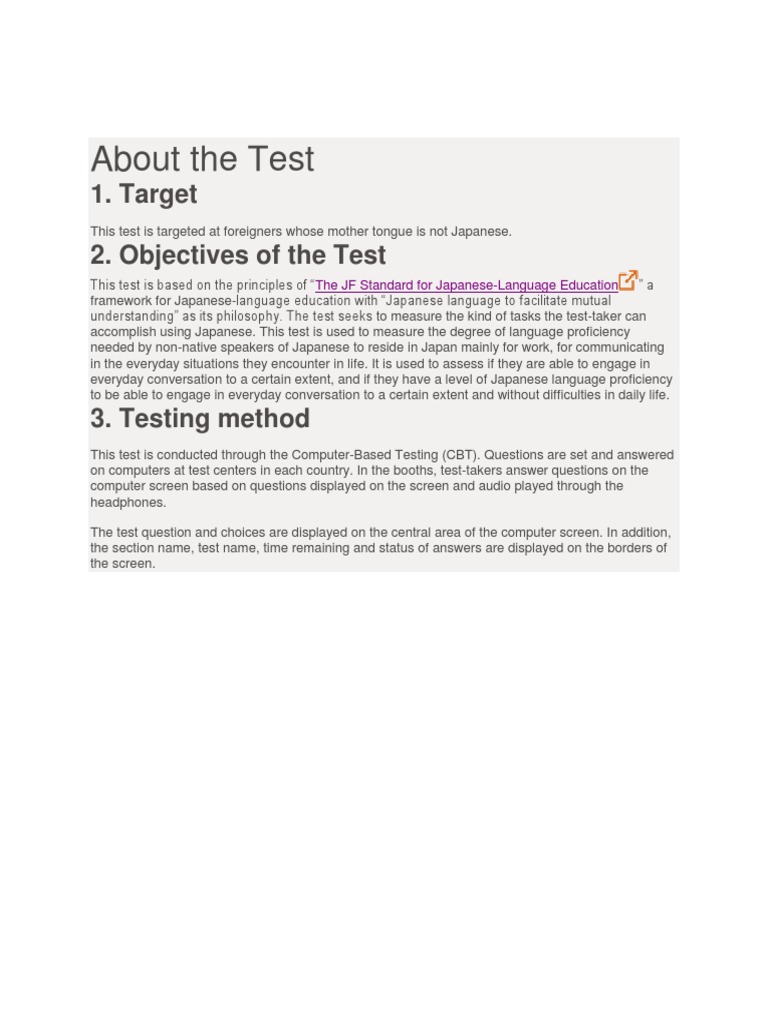Japan Foundation Test for Basic Japanese | PDF | Reading Comprehension ...