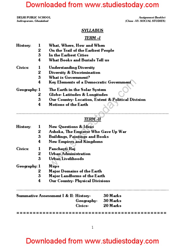 CBSE Class 6 History Syllabus | PDF | Ashoka